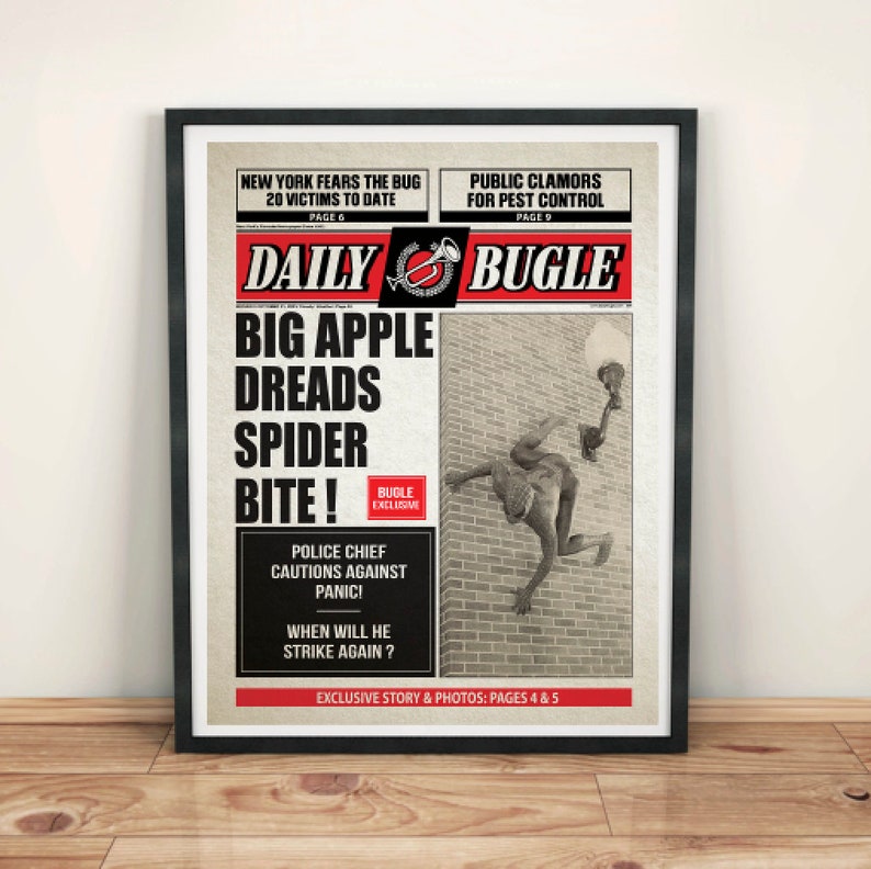 Spider Man Movie Sam Raimi Spiderman Newspaper Poster Print - Etsy