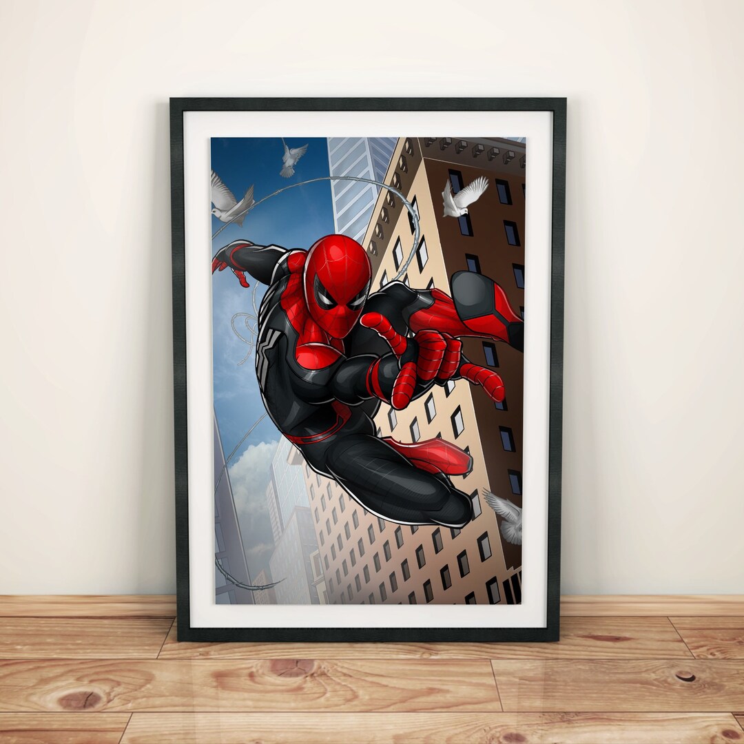 Spider Man Far From Home Movie MCU Spiderman Poster Print Spider-man ...