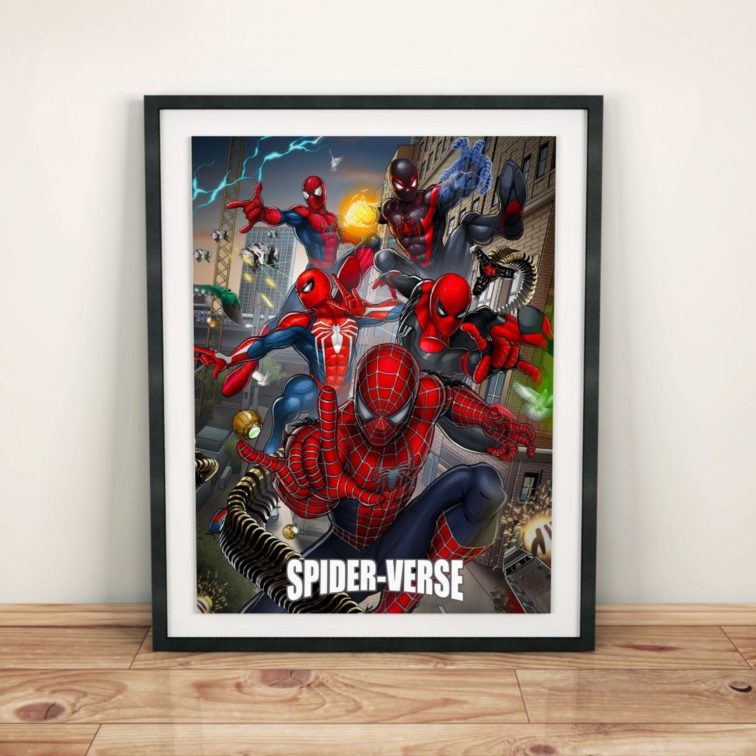 Spider Verse Movie | Spiderman Poster Print | Spider-verse Print | - Etsy