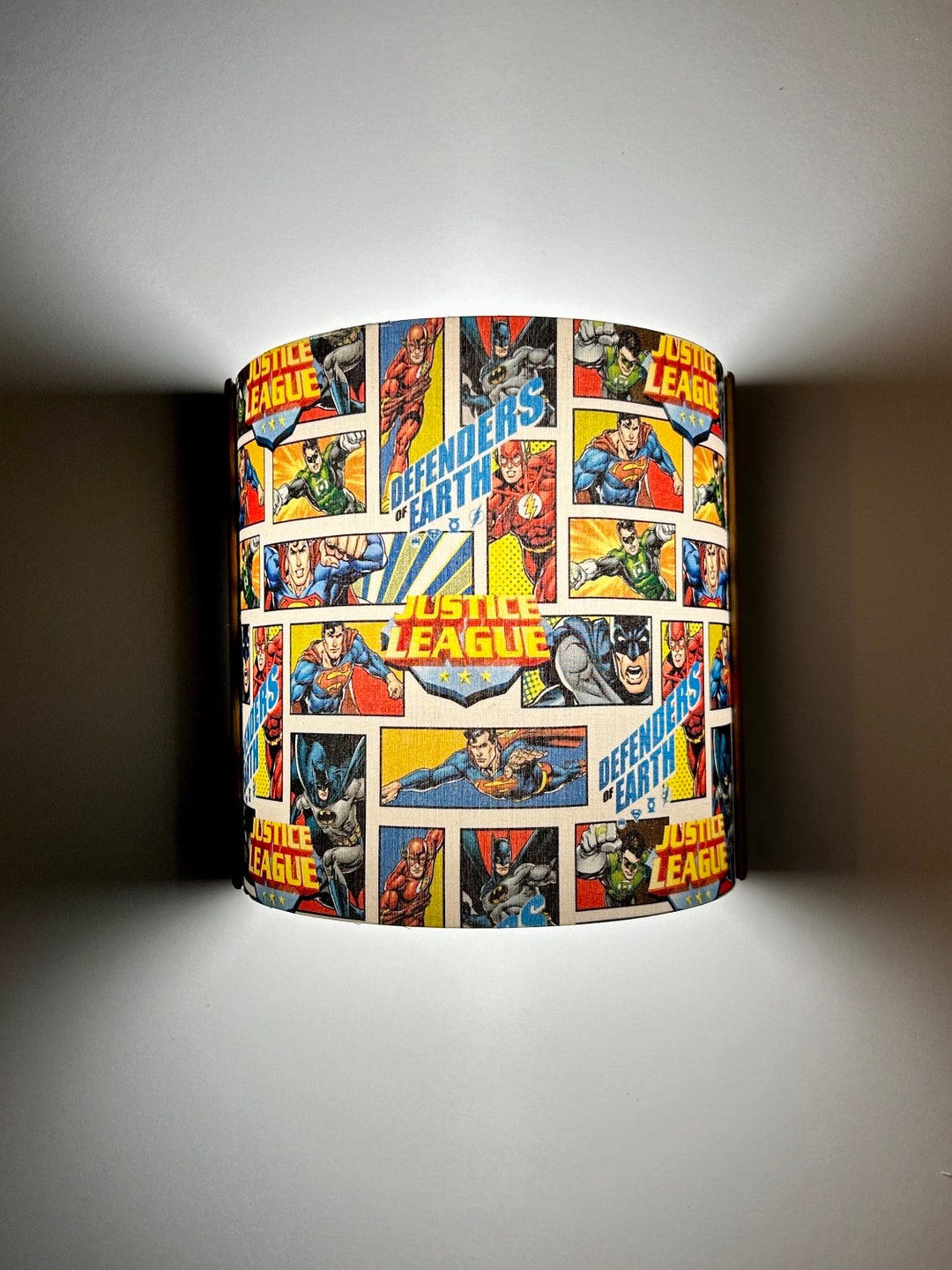 Superhero Wall Lamp. Superman Wall Lamp Oak Wall Lamp. Justice League ...