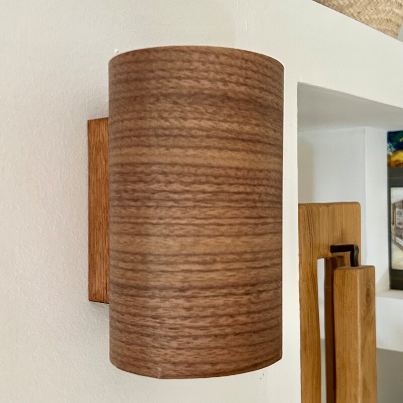 Walnut Wall Light - Etsy
