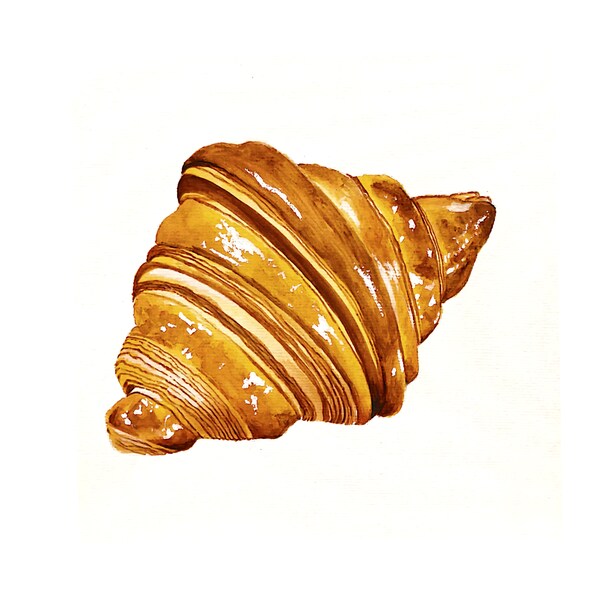 Croissant Art - Etsy