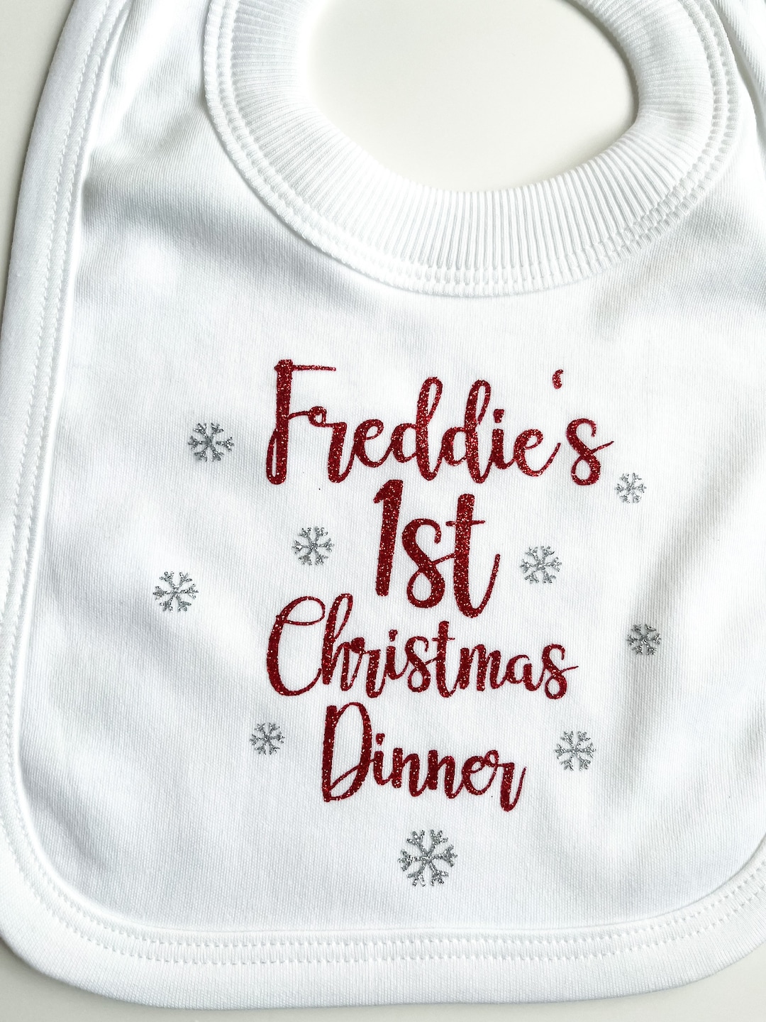 My First Christmas Dinner Bib / Babies First Christmas Dinner - Etsy