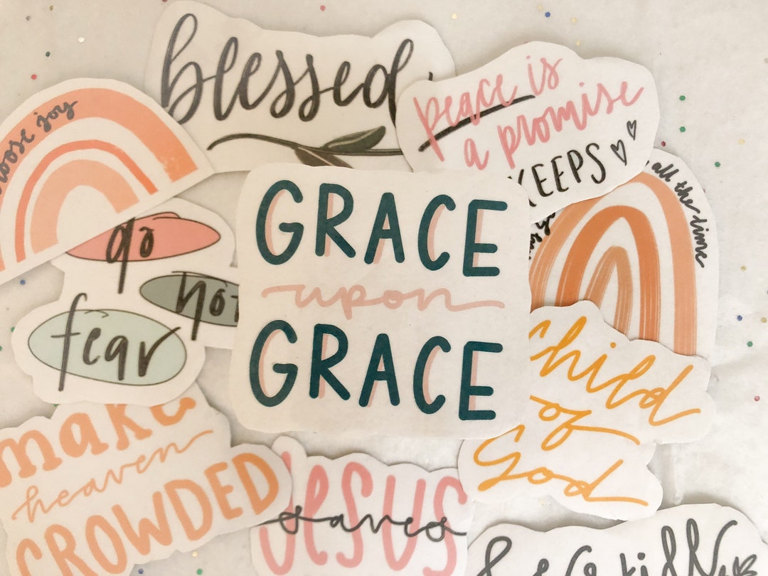 Grace Upon Grace Sticker | Vinyl Decals for Laptops, Notebooks ...