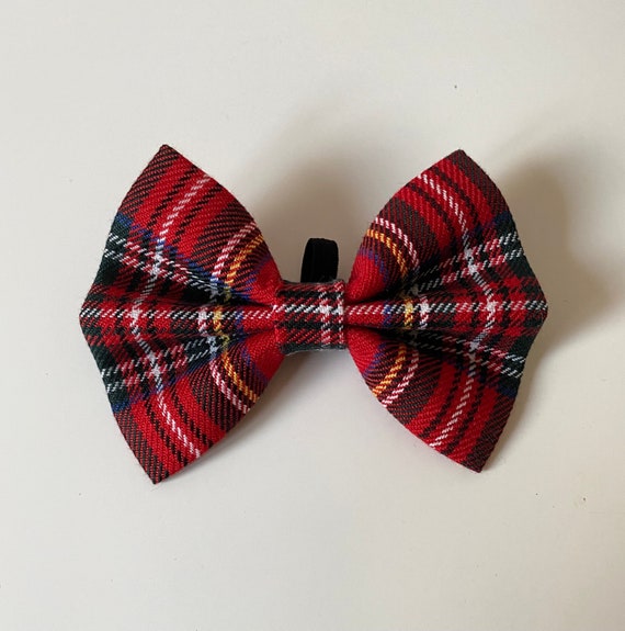The Red Tartan Dog Bow Tie
