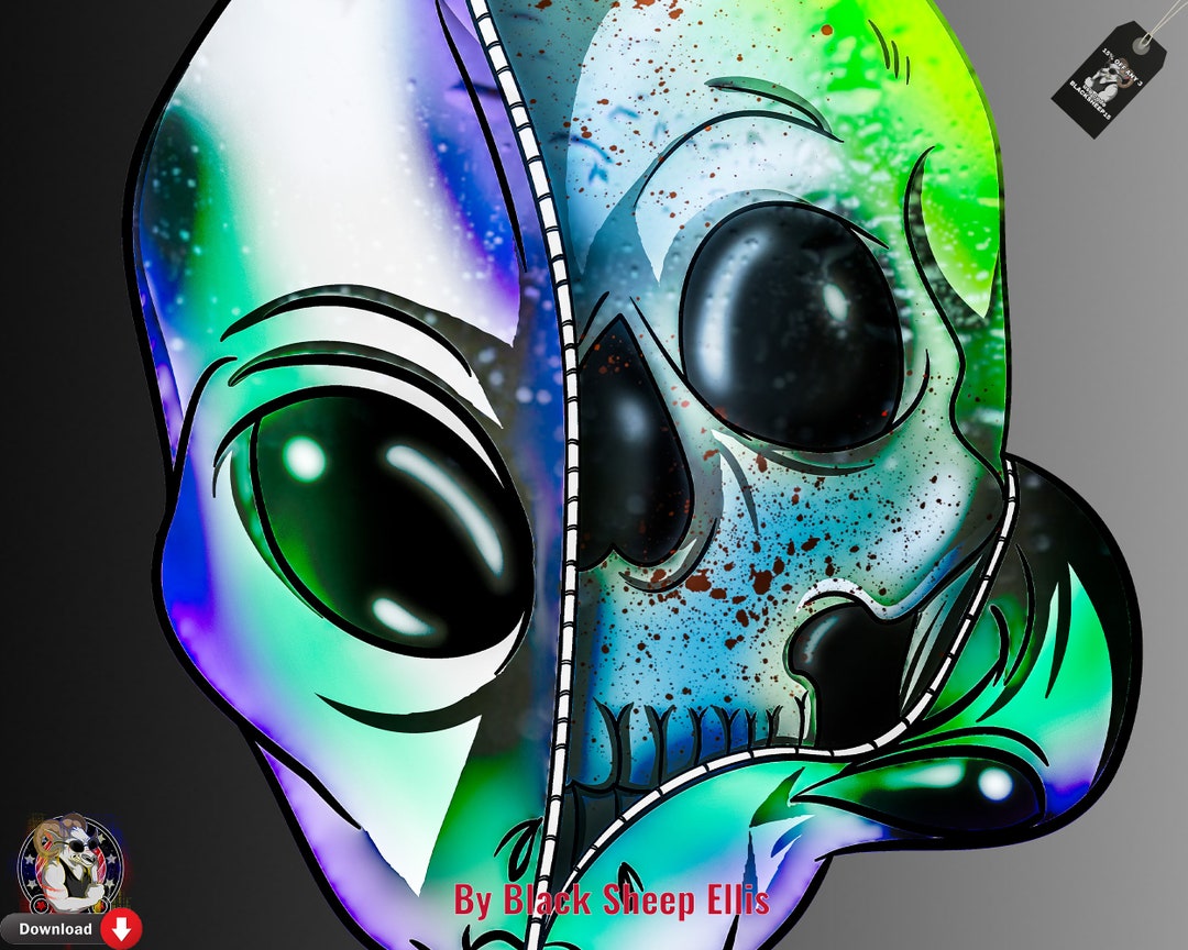 Png Skull Tattoo Print Alien Printable Anime Skull Png Diy Gift Making ...