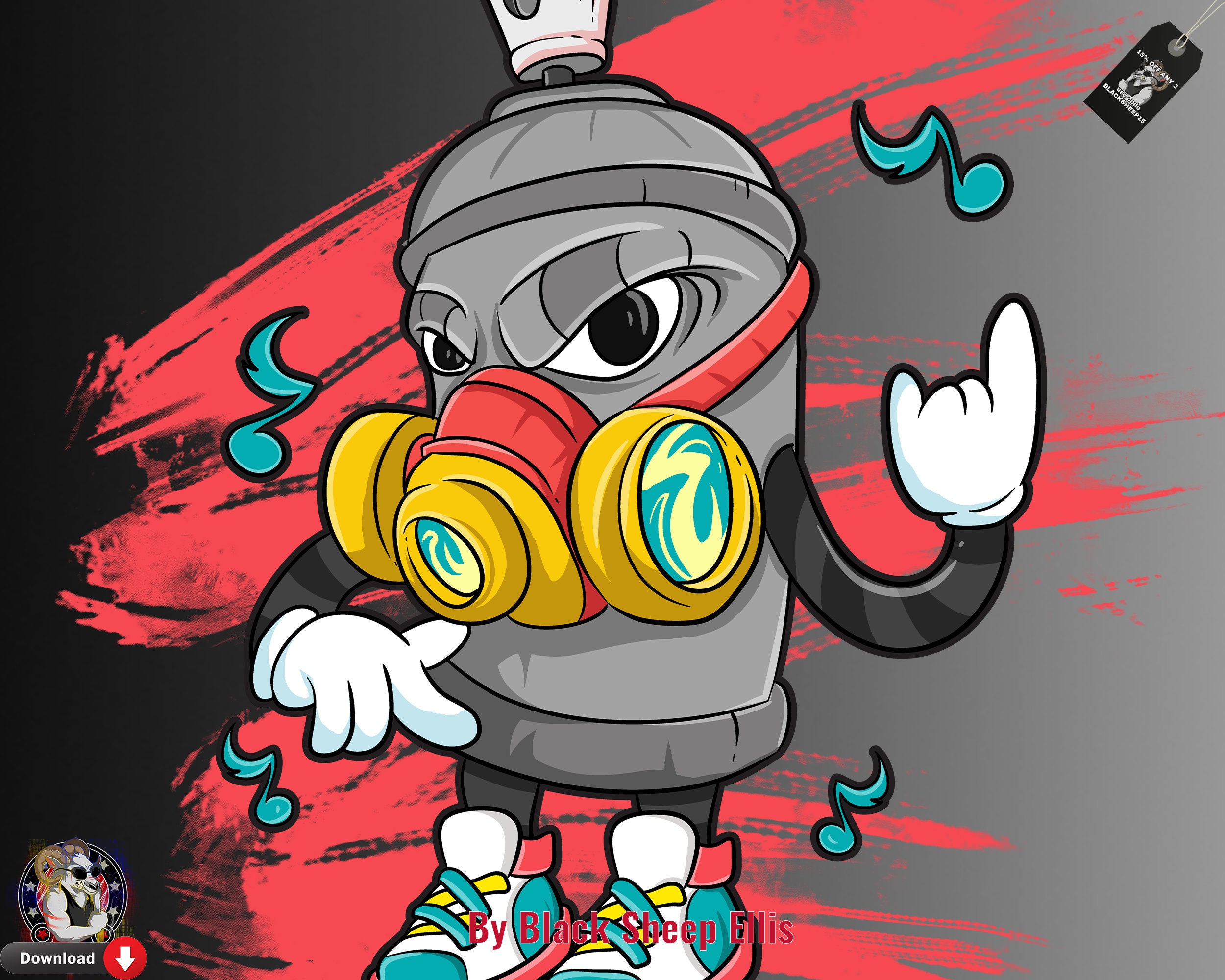 Graffiti Mask Character