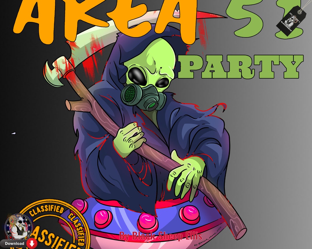 Printable Space Clip Art Alien Print Poster/clipart/decal Sticker for ...