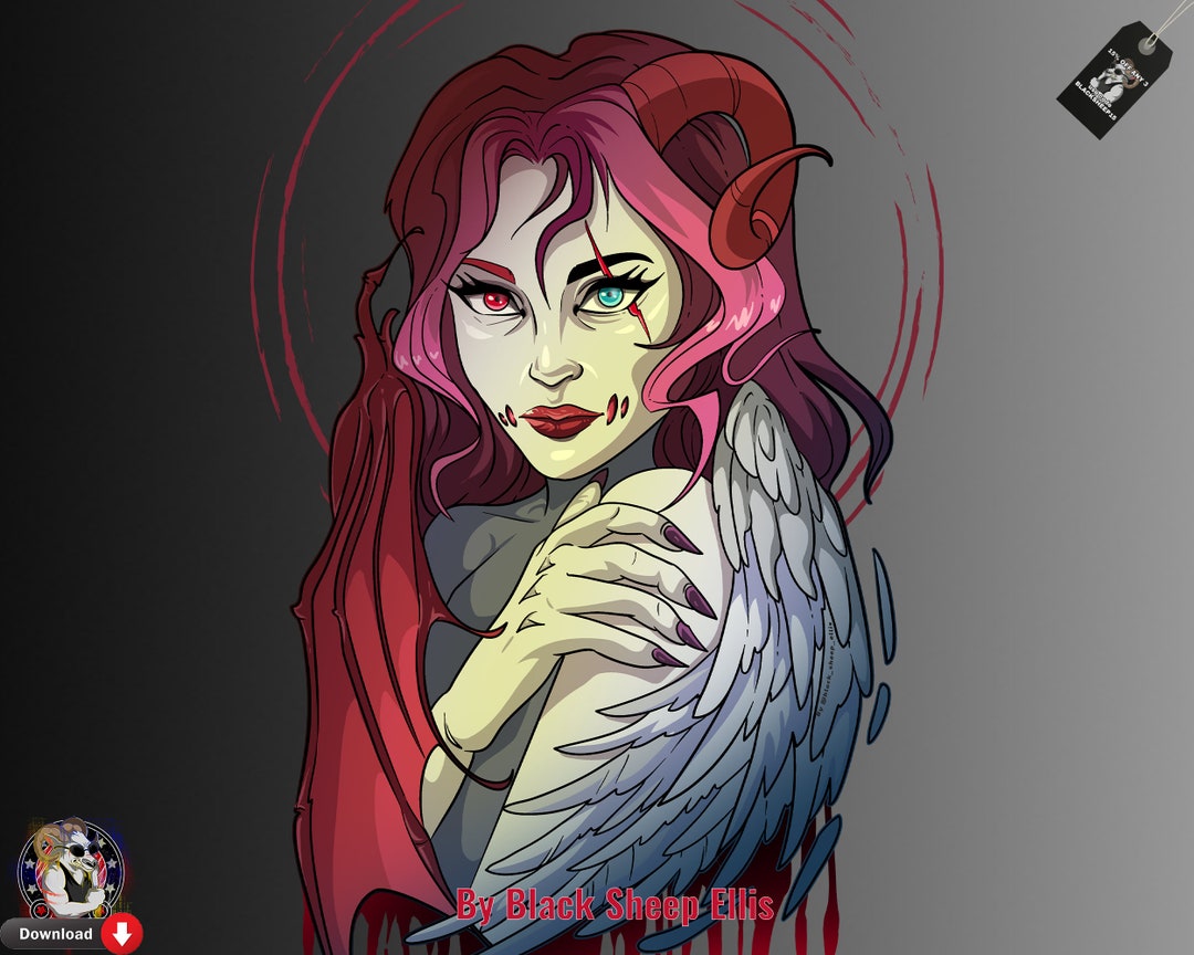 Goth Angel Png Angels Printable Poster/clipart/decal/sticker Angel ...