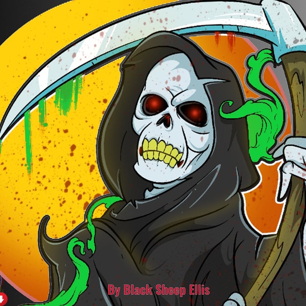 Grim Reaper Graveyard Svg - Etsy
