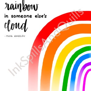 Be a Rainbow in Someone Else's Cloud | Printable Wall Art Decor ...