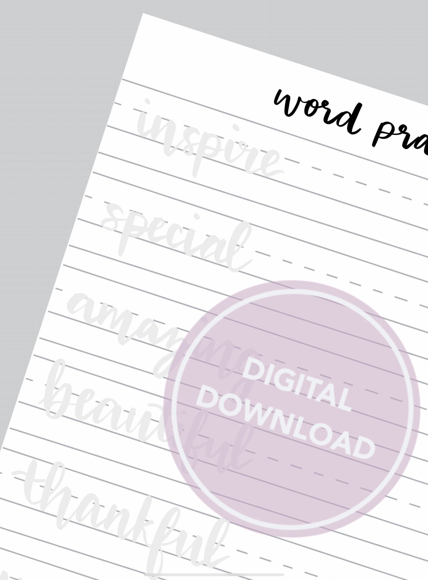 Lettering Practice Workbook for Beginners (volume 1) | Lowercase ...