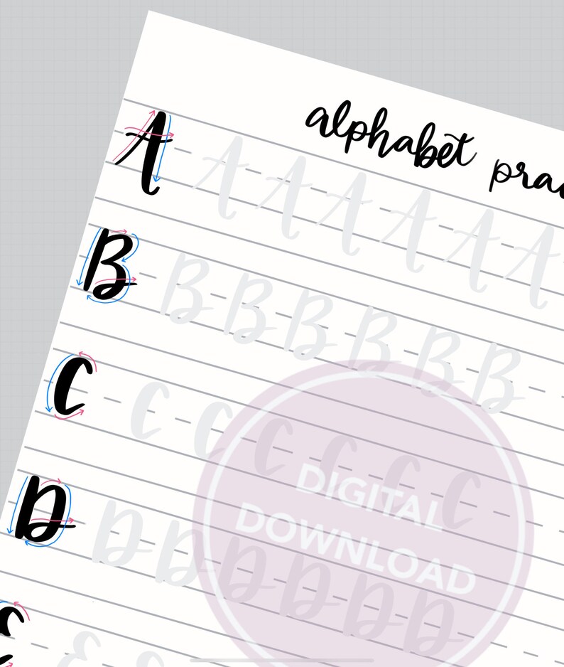 Lettering Practice Workbook for Beginners volume 2 | Etsy