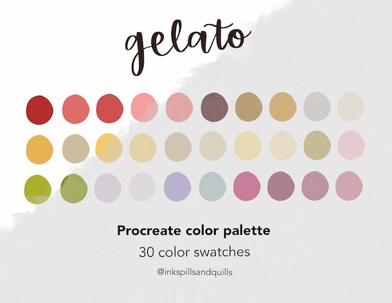 Gelato Color Palette for Procreate on Ipad INSTANT DIGITAL - Etsy