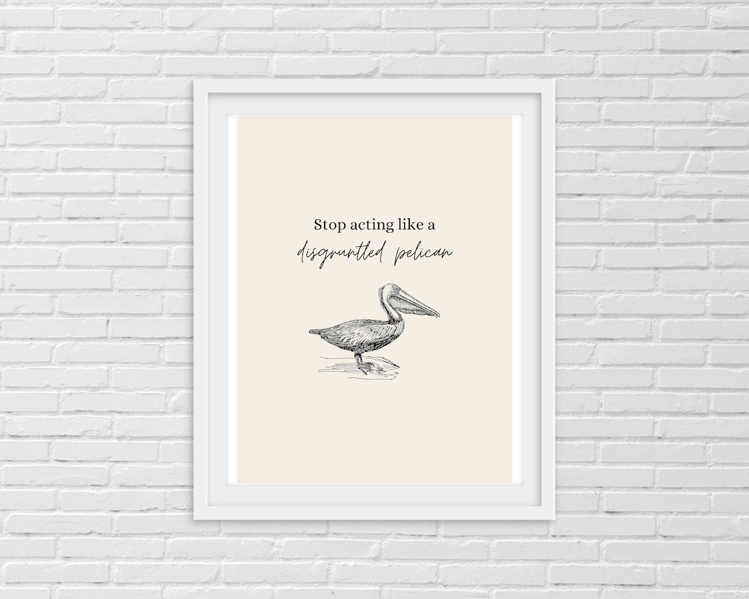 Stop Acting Like a Disgruntled Pelican Schitt's Creek - Etsy Israel