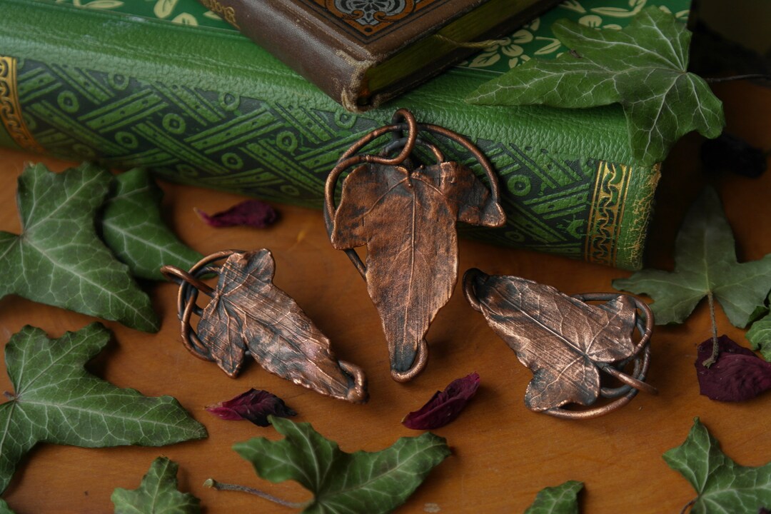 Ivy Brooch, Brooch, Copper-plated Ivy Leaf, Handmade, Elves, Fairy ...