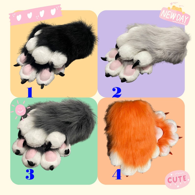 Fursuit Custom Paw Glove Premade Paw Tail Costume Kemono Fursuit ...