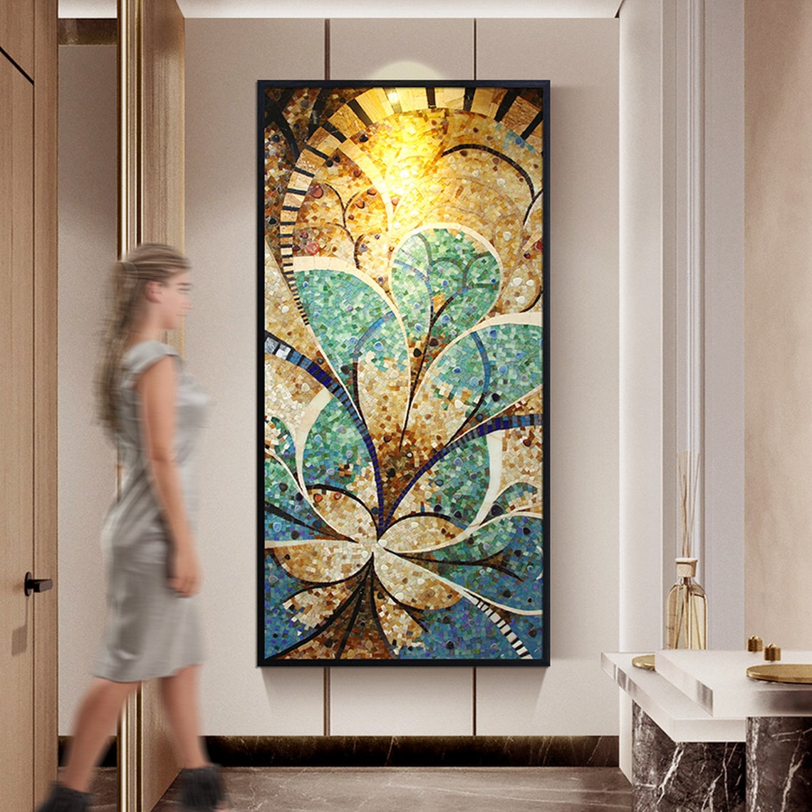 Mosaic Mural Art Mosaic Wall Art Mosaic Paiting Art Deco - Etsy