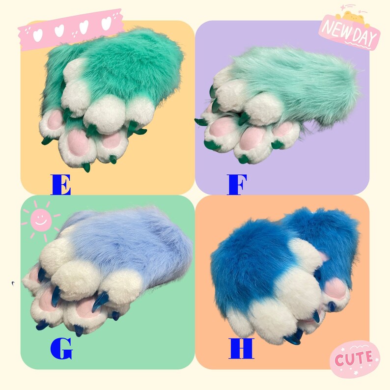 Fursuit Custom Paw Glove Premade Paw Tail Costume Kemono Fursuit ...
