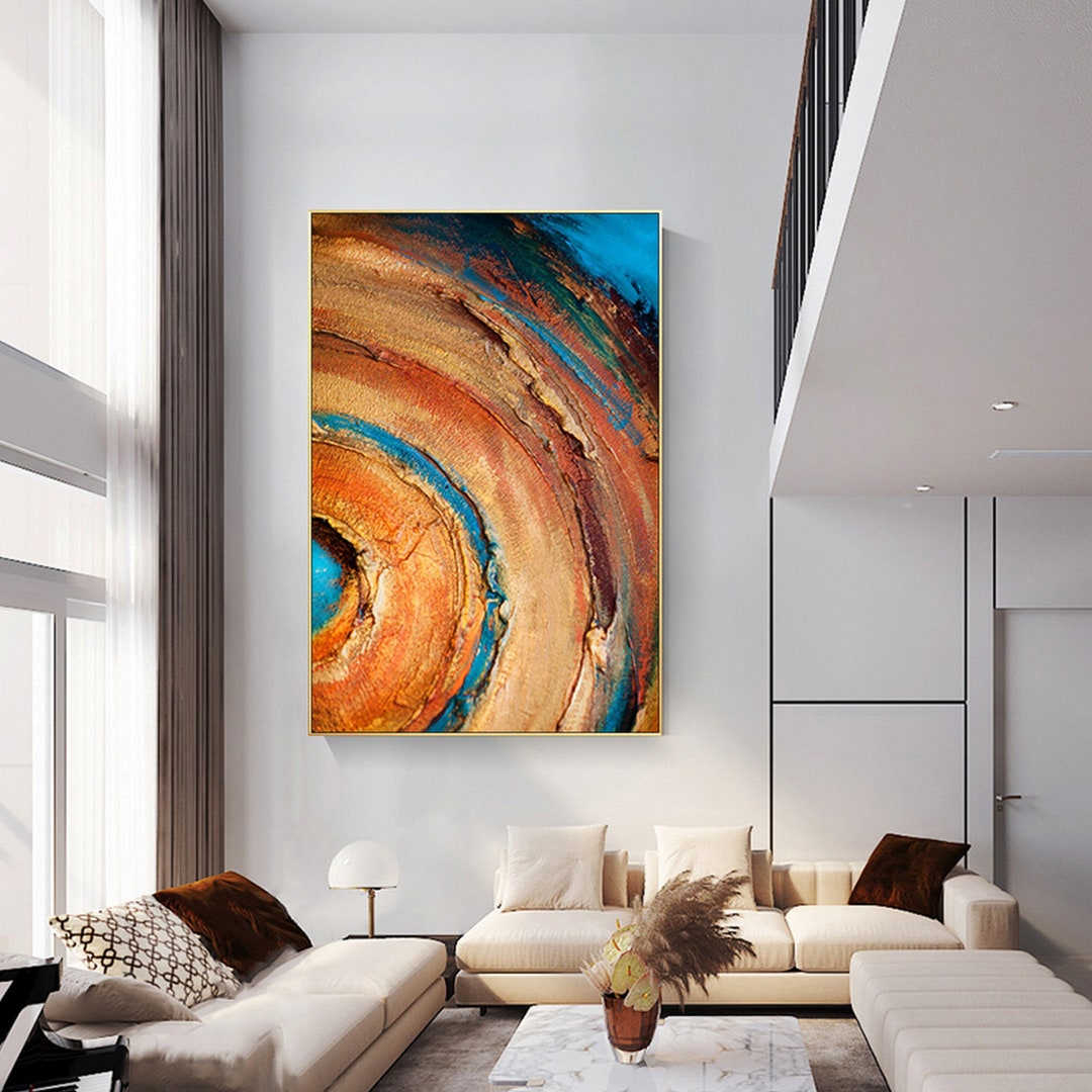 Hermes Orange Hand-painted Texture Painting Large Oil Painting Luxury ...