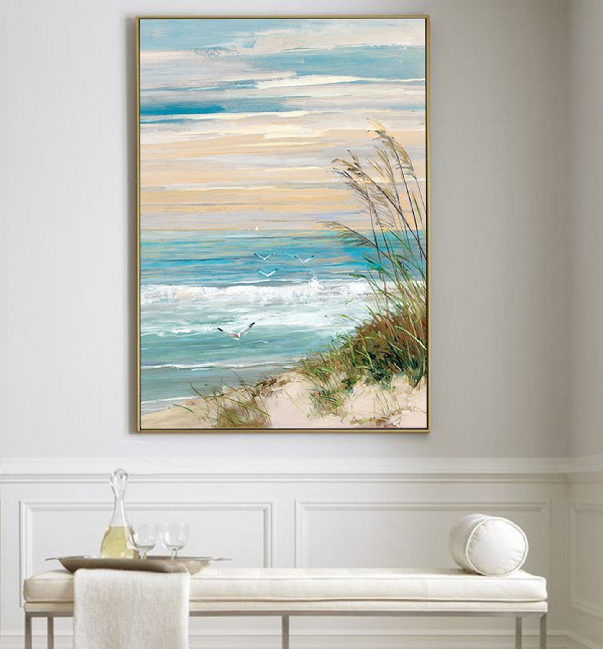 Ocean Sea View Landscape Hand-painted Large Oil Painting - Etsy