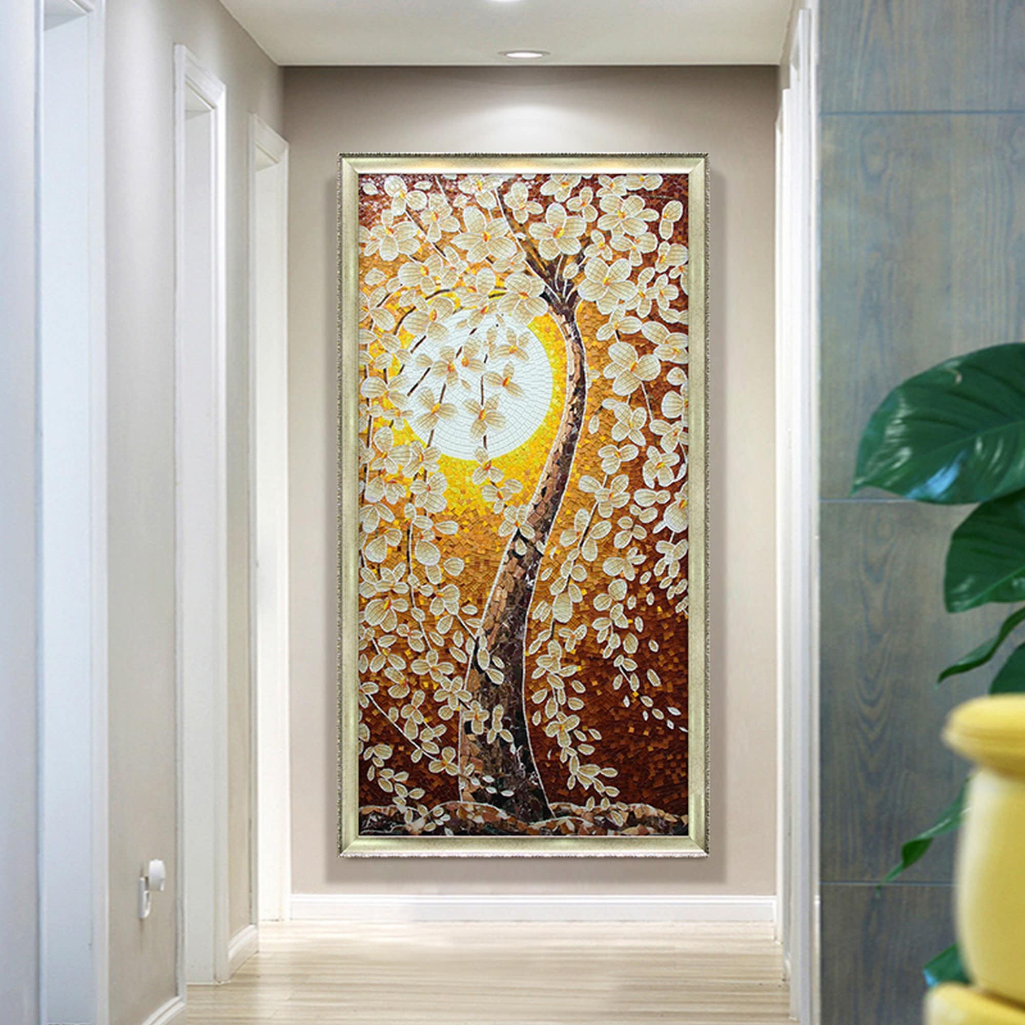 Mosaic Tree Art Mosaic Wall Art Mosaic Paiting Art Deco Painting Blue ...