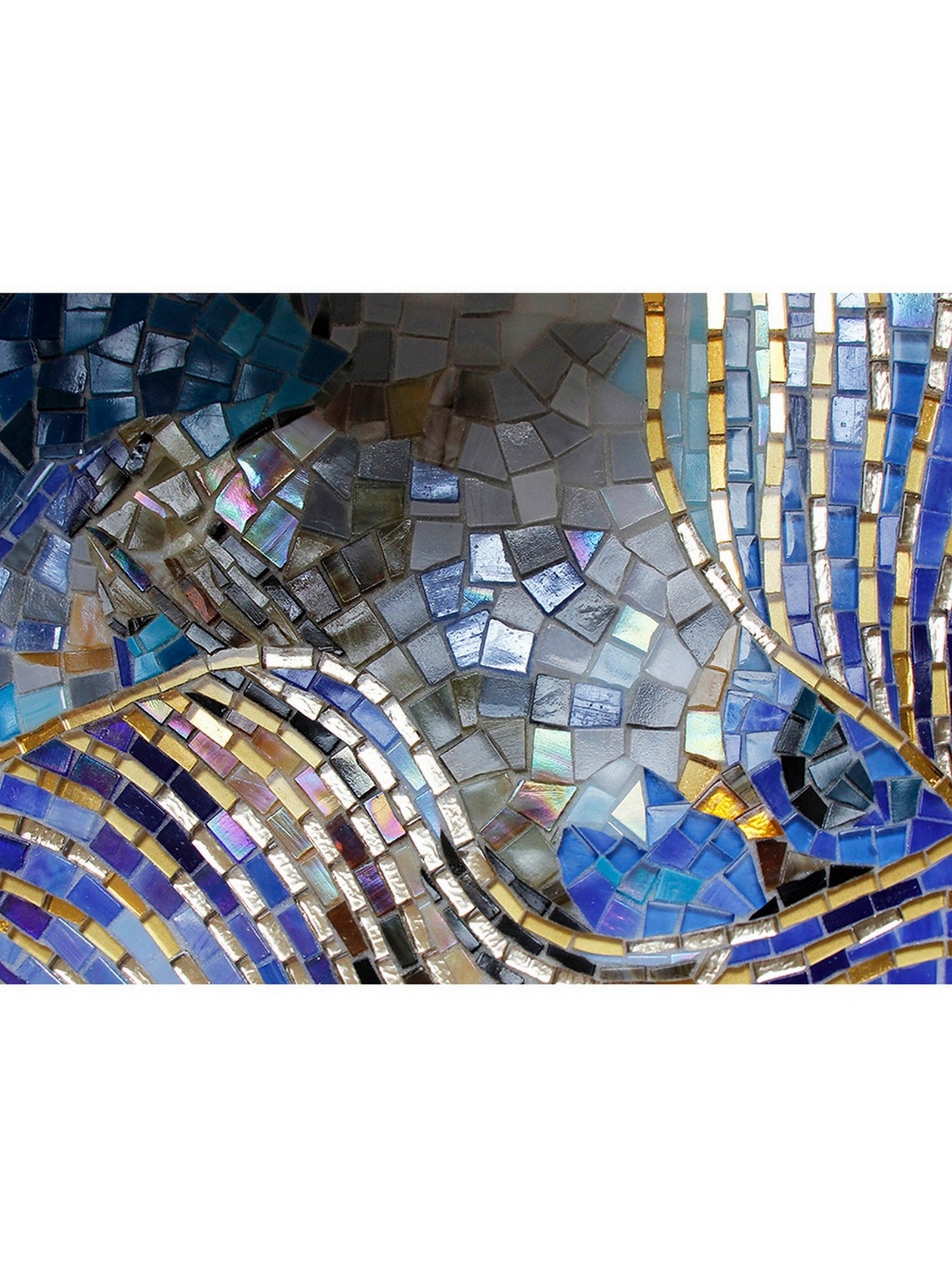 Mosaic Golden Line Mosaic Wall Art Mosaic Wall Art Mosaic - Etsy
