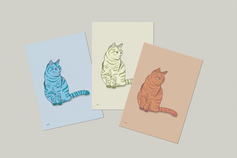 Terra Cat Wall Art Print - Etsy