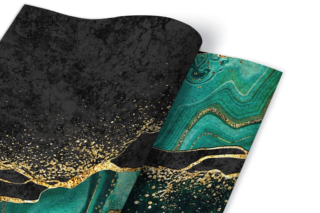 Malachite Furniture Veneer, Self Adhesive, Waterproof Sticker ...