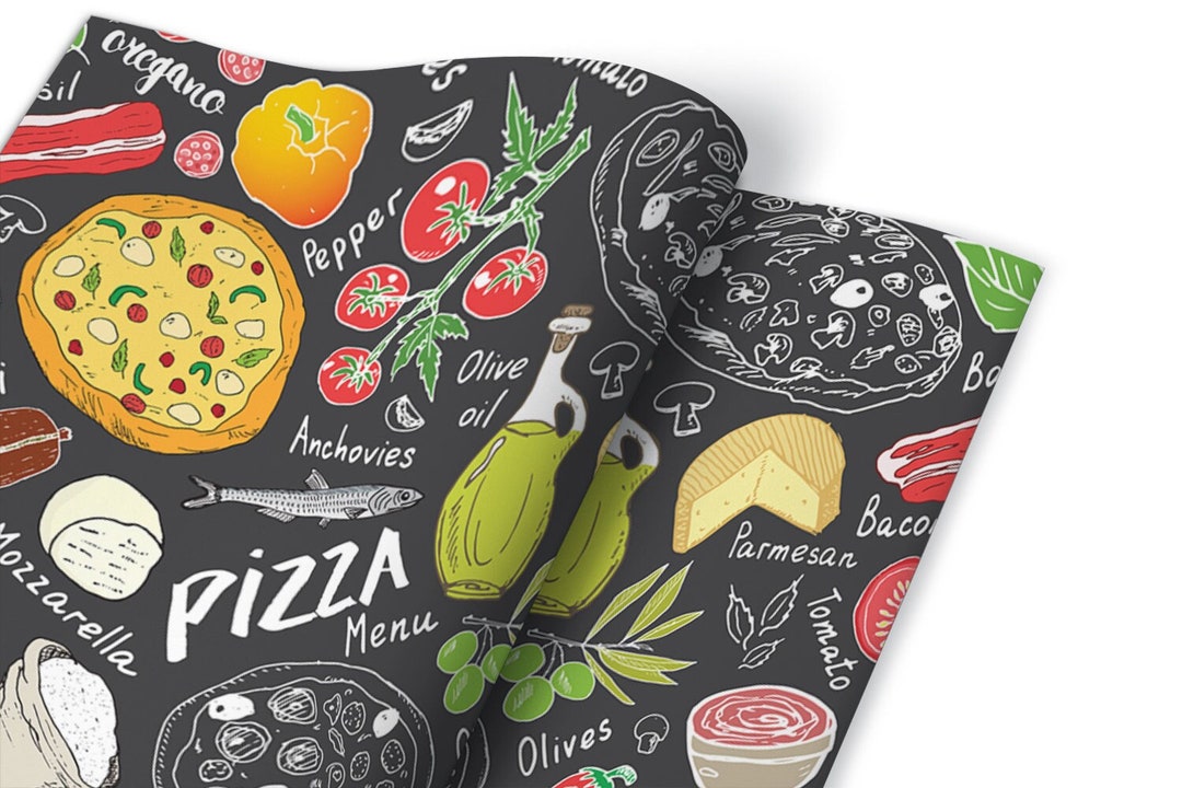 Pizza Menu Furniture Veneer, Self Adhesive, Waterproof Sticker ...