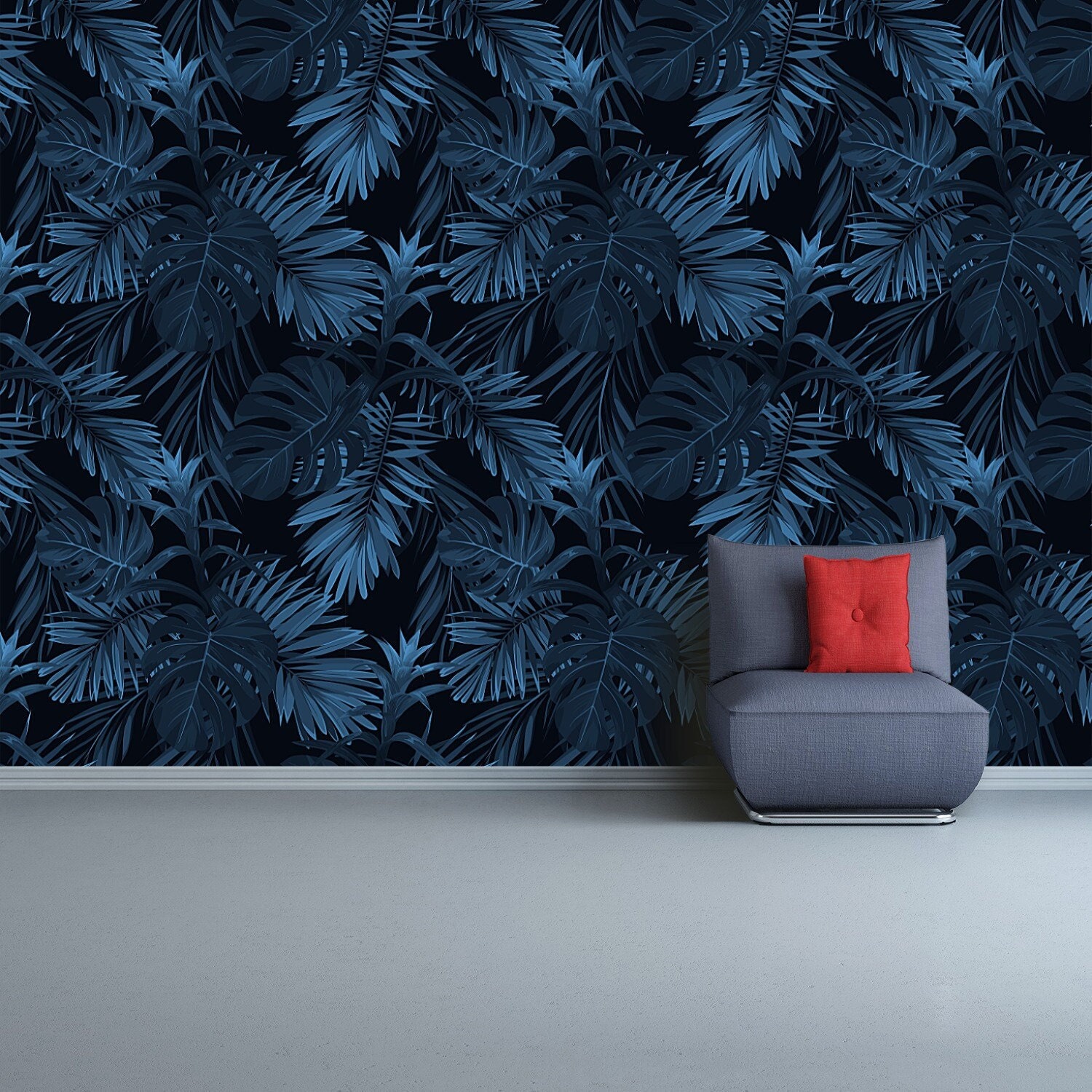 Tropical Plants Traditional Paste & Glue or Removable Wall Mural ...