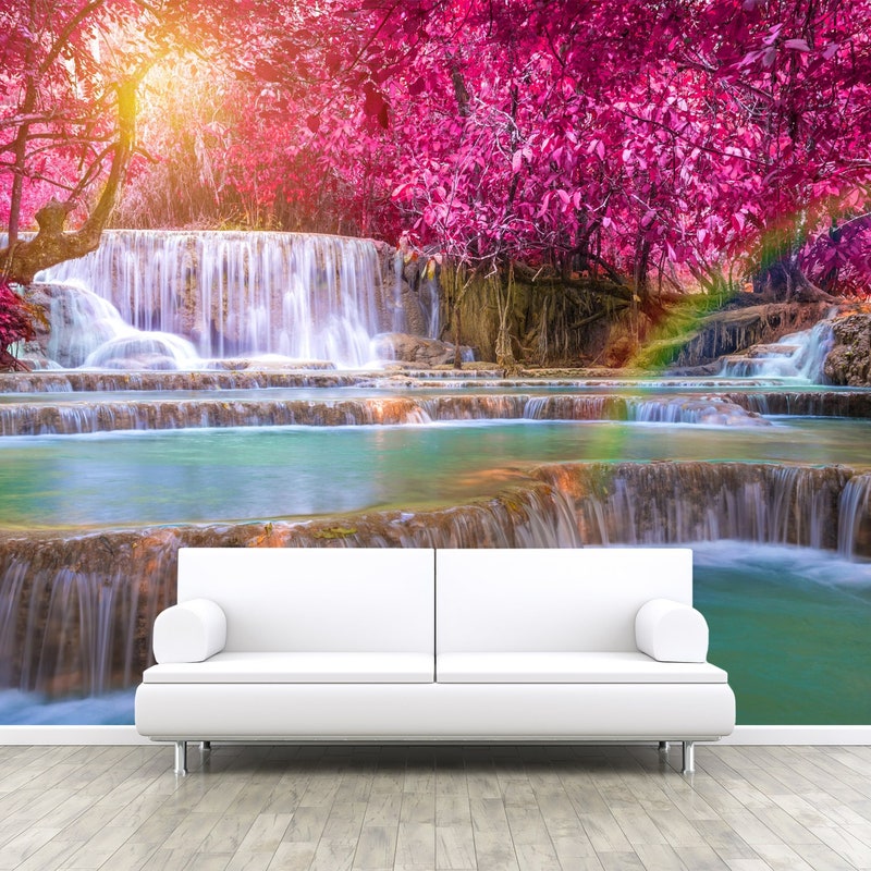 Waterfall Wall Decal - Etsy