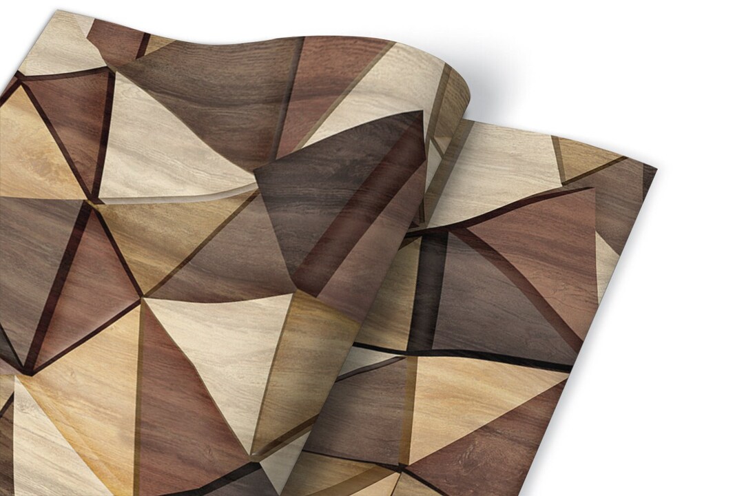 3D Triangles Furniture Veneer, Self Adhesive, Waterproof Sticker ...