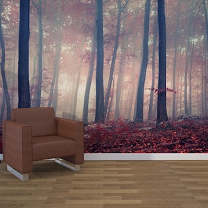 Red Beech Forest, Photo Wallpaper, Removable Wall Wallpaper, Peel and ...