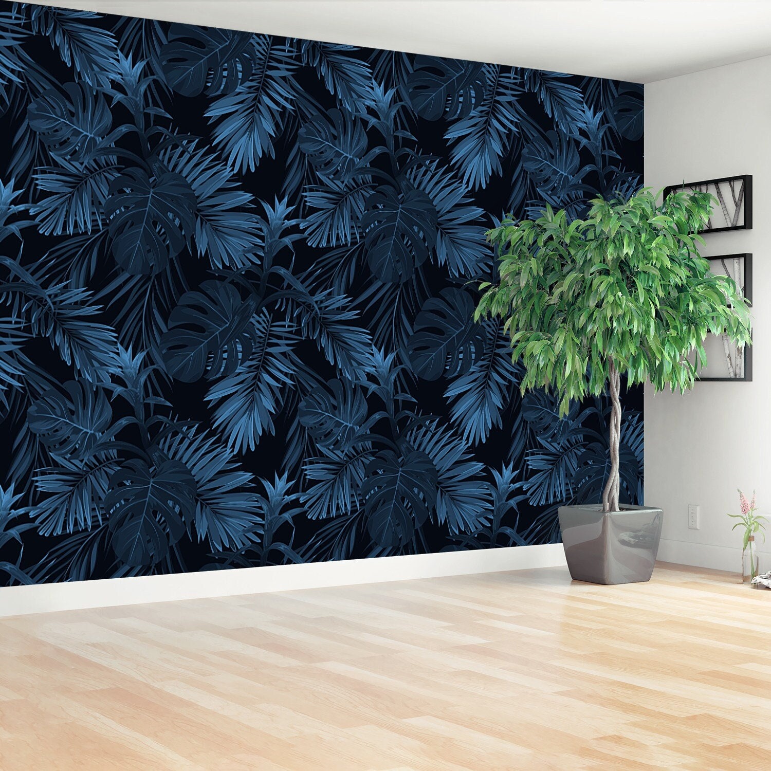 Tropical Plants Traditional Paste & Glue or Removable Wall Mural ...