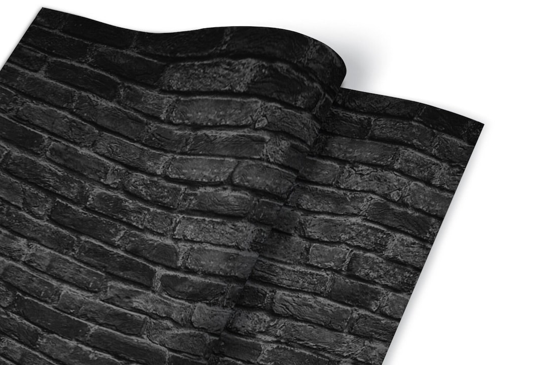 Dark Brick Texture Furniture Veneer, Self Adhesive, Waterproof Sticker ...