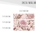 IKEA MALM Dresser Pink Peonies , Removable Ikea Decals, Furniture ...