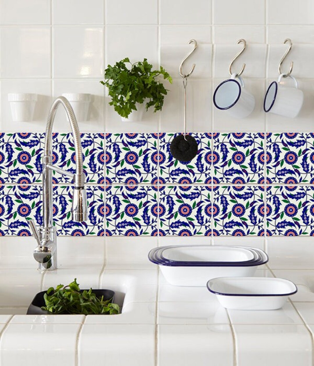 Moroccan, Tile Decals, Tile Stickers, Moroccan Traditional Tiles, Tiles ...