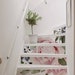 10 Strips of Stair Riser Pink Roses, Removable Sticker Peel & Stick ...