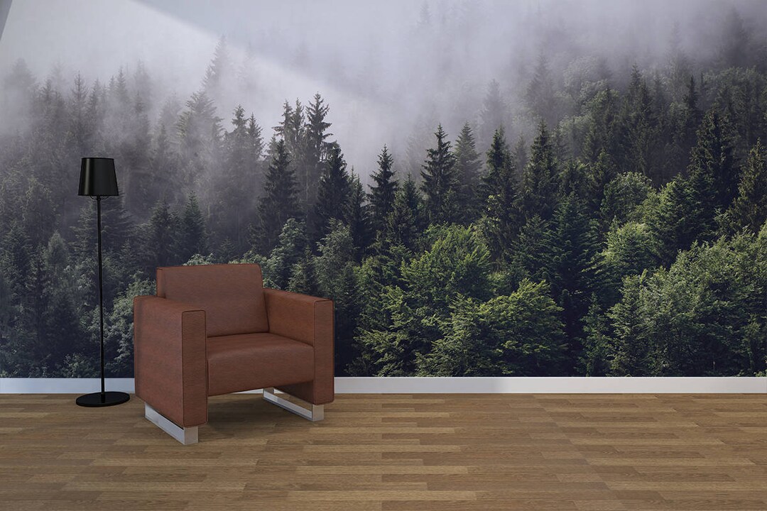 Forested Mountain Slope, Photo Wallpaper, Removable Wall Wallpaper ...