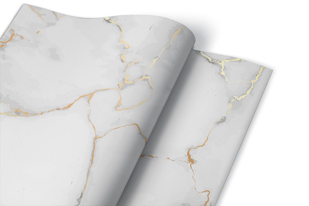 Bright Marble Furniture Veneer, Self Adhesive, Waterproof Sticker ...