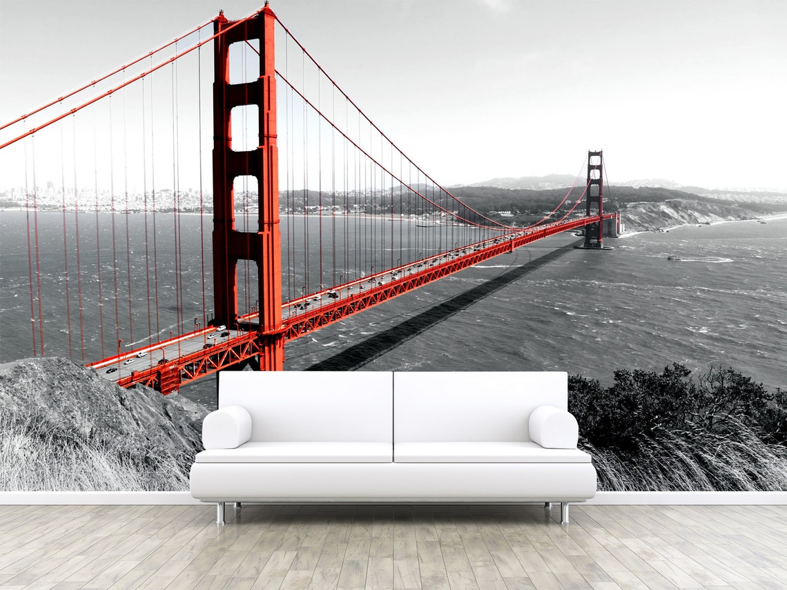 Golden Gate Bridge, Photo Wallpaper, Removable Wall Wallpaper, Peel and ...