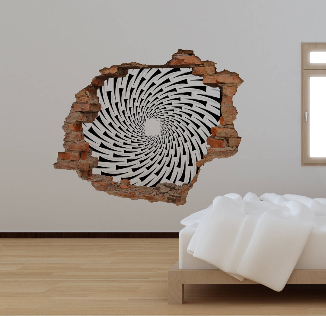 Infinity Vortex Tunnel 3D Hole in the Wall Wall Sticker, Decal , 3D ...