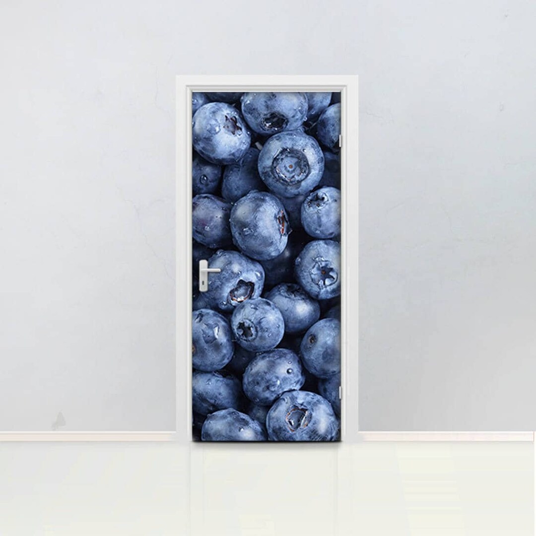 Blueberry Door Mural Self Adhesive Door Wrap, Removable Peel & Stick ...