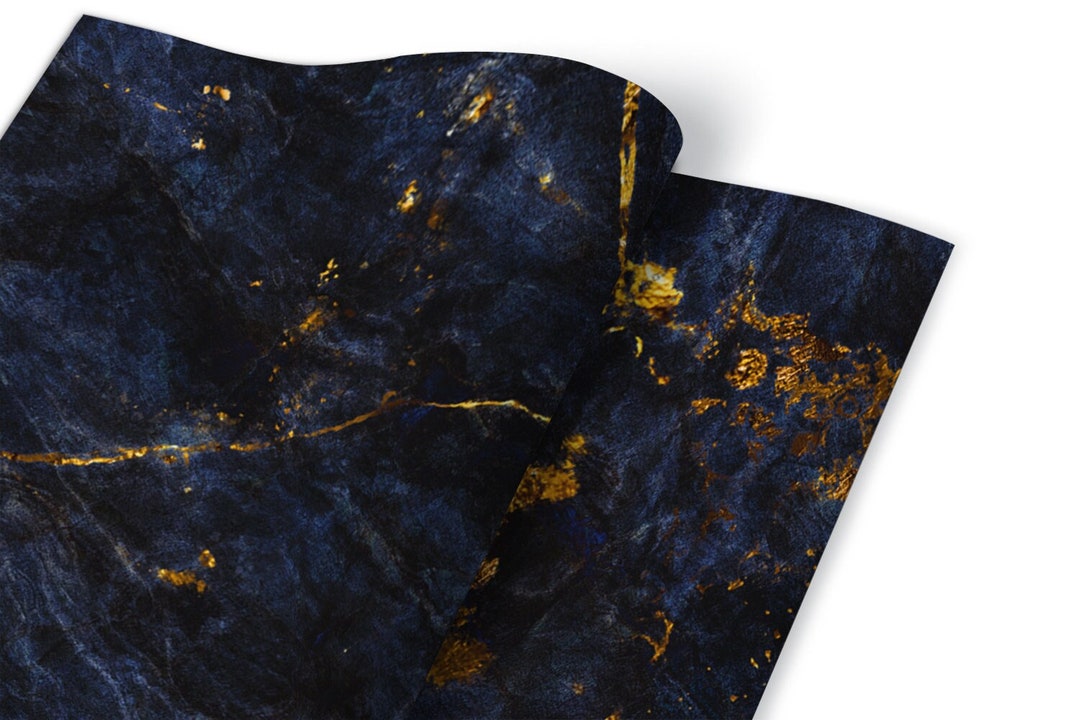 Blue Marble Furniture Veneer, Self Adhesive, Waterproof Sticker ...