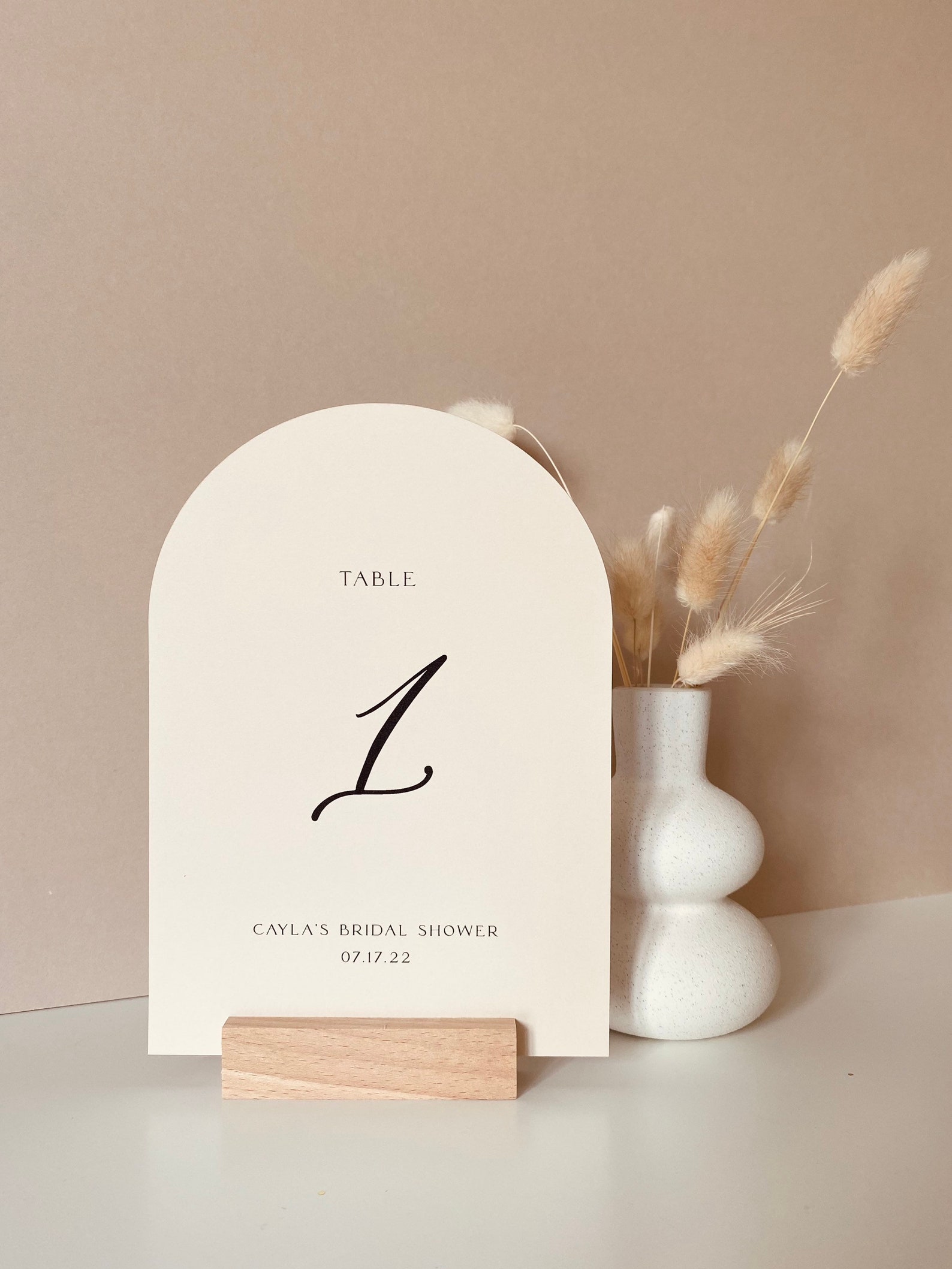 Boho Arch Wedding Table Numbers: Minimalist A5 Cards - Etsy UK