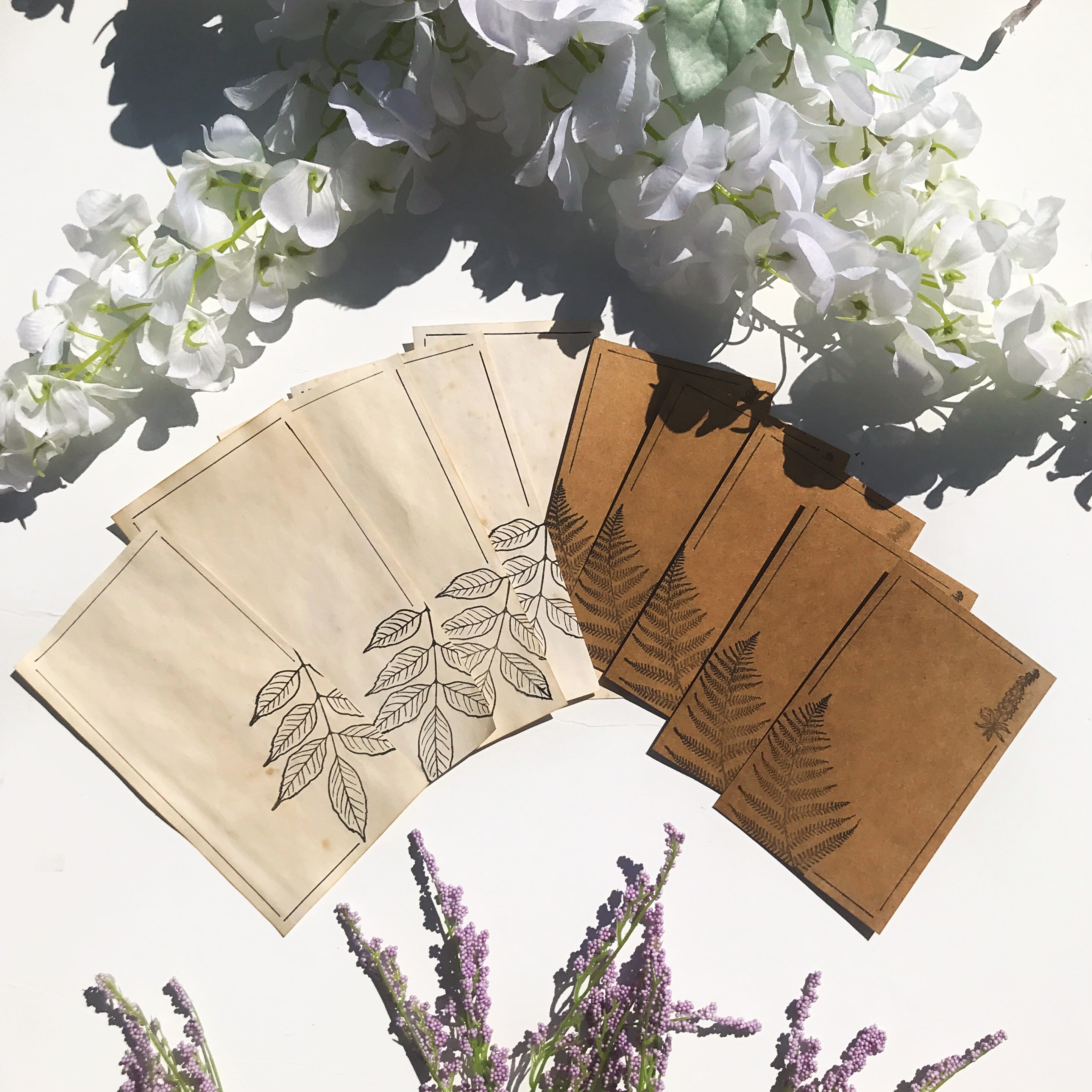 Cottagecore Stamped Note Cards Stationery Pack Bundle for - Etsy