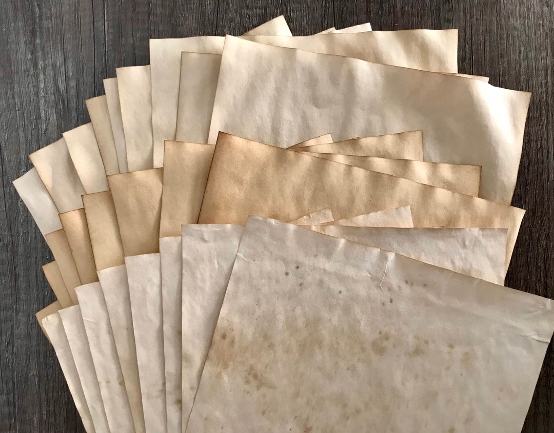 25 Sheets of Variety Coffee Dyed Paper - Stationery Set, Journaling ...