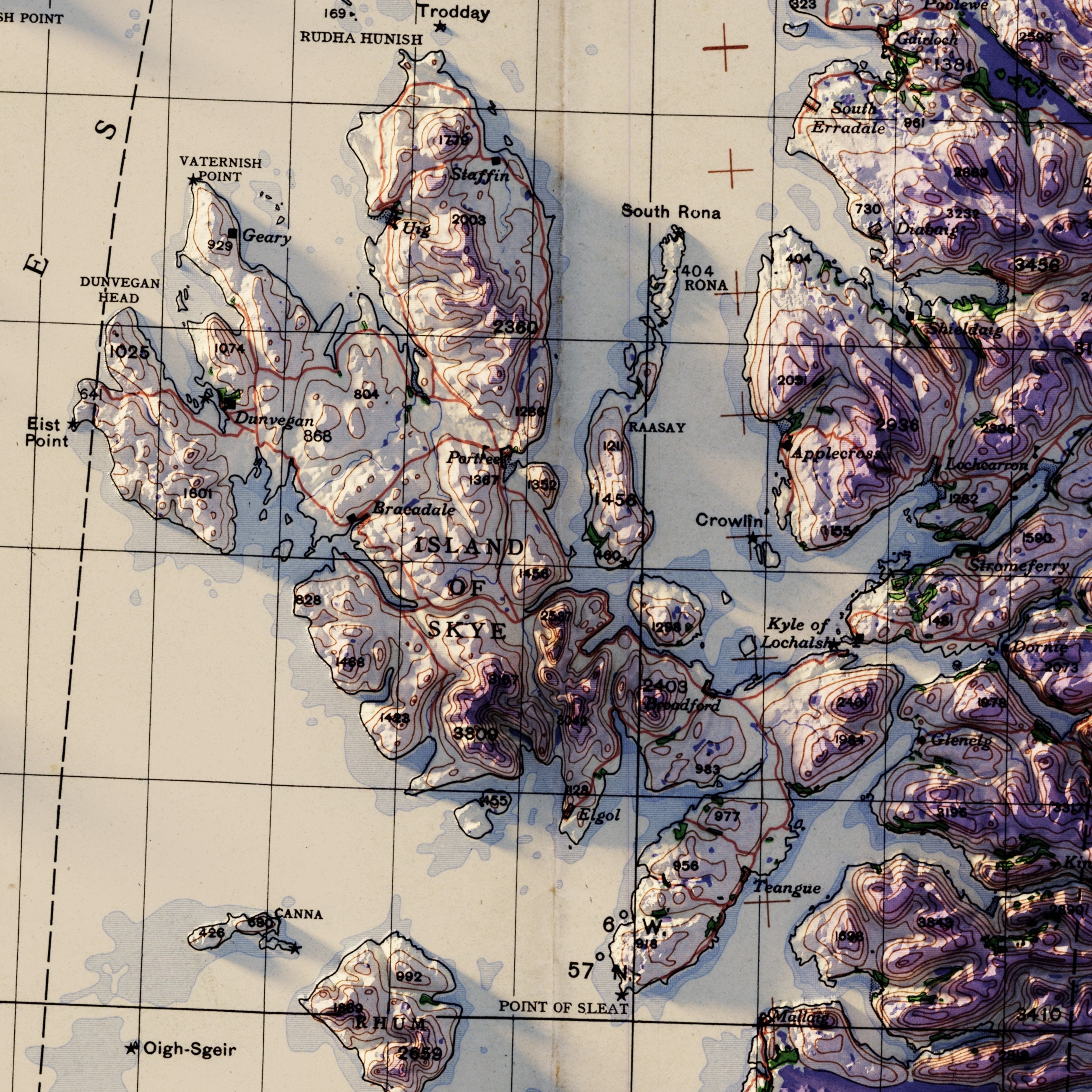 The Highlands of Scotland 3D Effect 1942 Aeronautical Map - Etsy UK