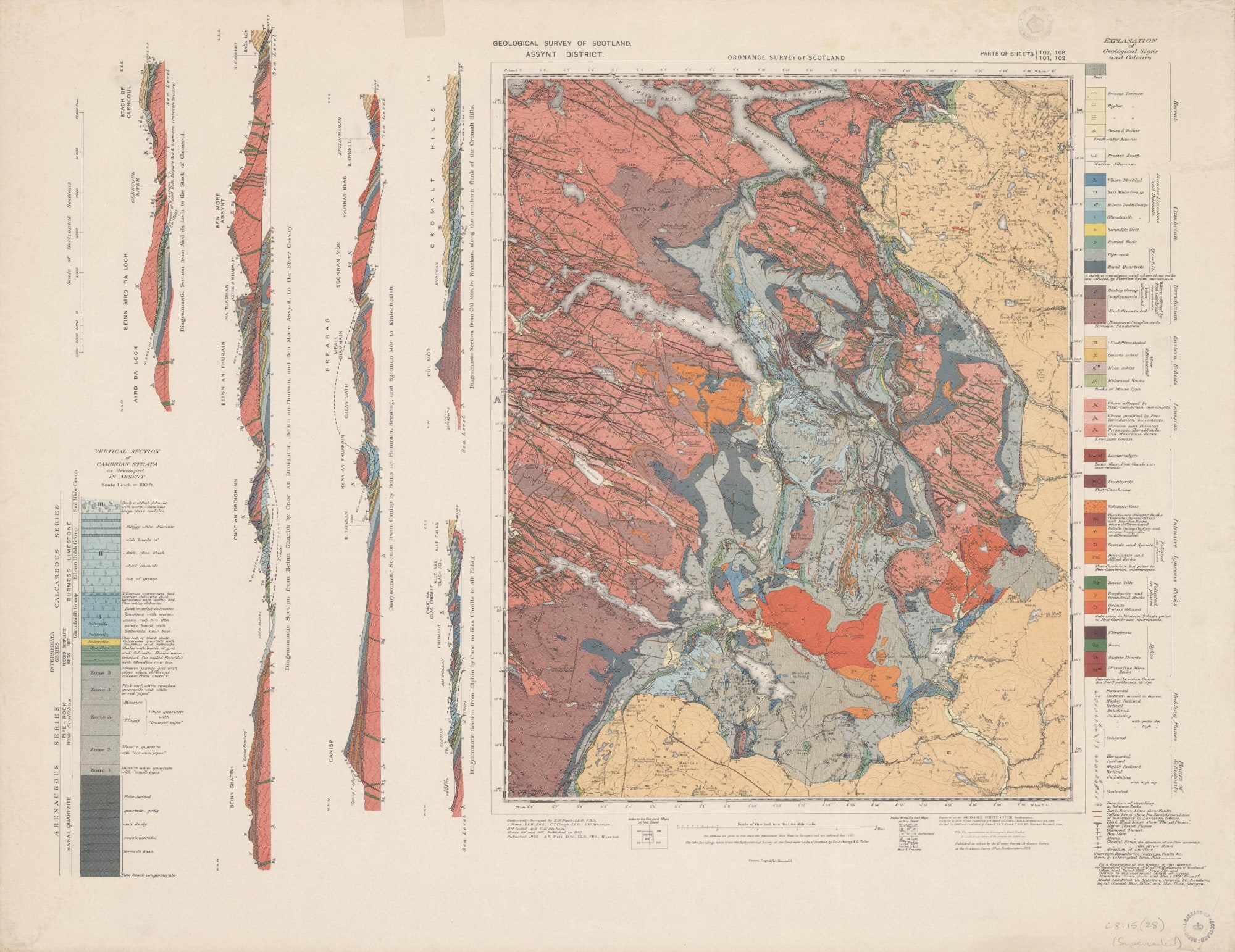 Assynt (scotland) 3D Effect Geological Map - Etsy UK